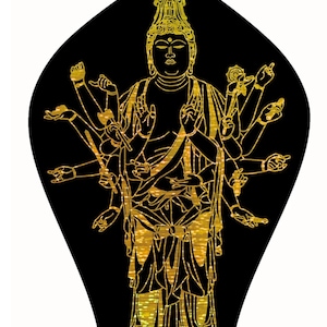 Good Luck Buddah Statu Post Card Size Adult Scratch Art Heals the Heart ...