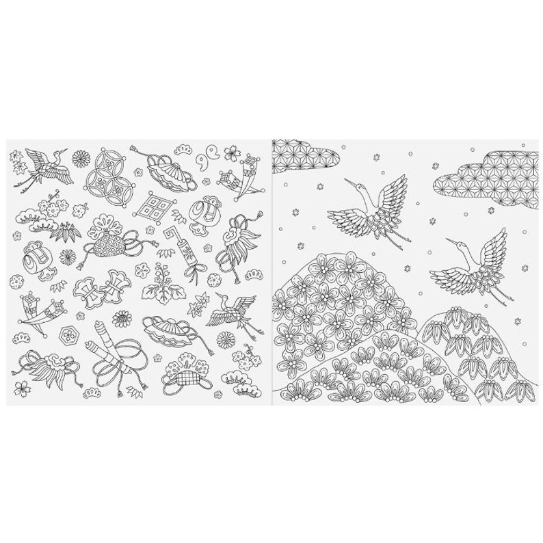 Spring Summer Autumn Winter Japanese Coloring Book Japanese | Etsy