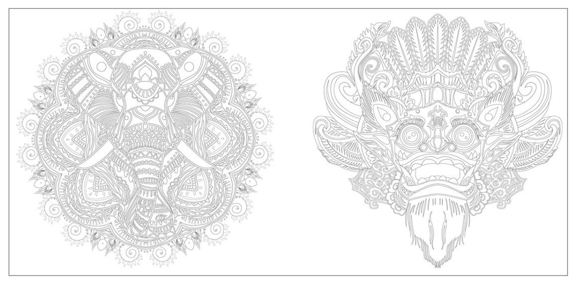 Bagus Coloring Book of Bari Island Japanese Adultprecise - Etsy