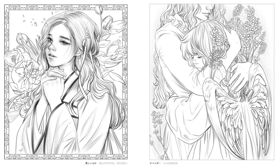 NEW Mirage Coloring Book MOMOGIRL Japanese Coloring Book - Etsy