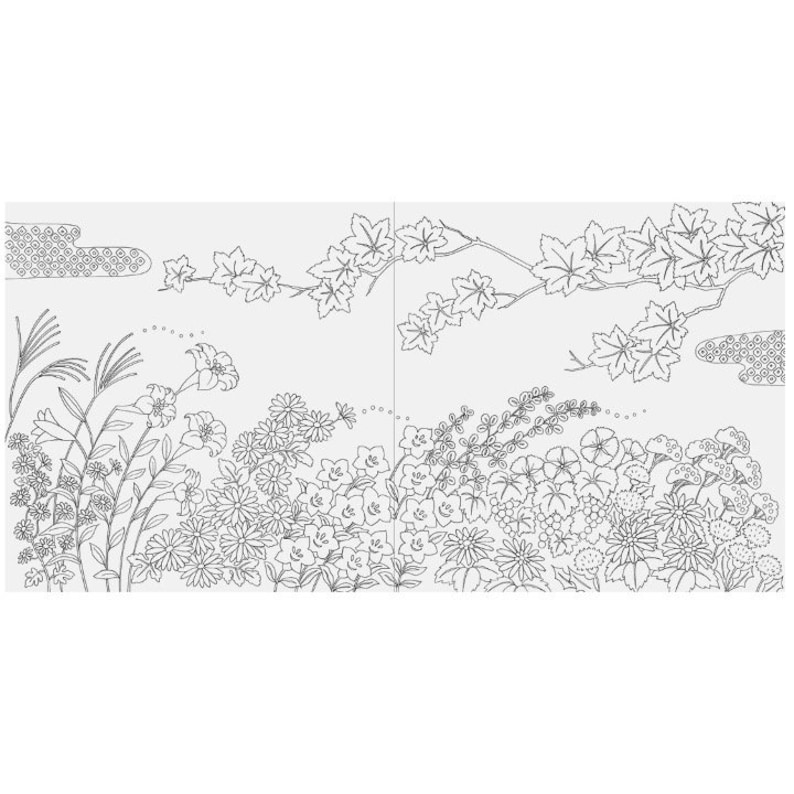 Spring Summer Autumn Winter Japanese Coloring Book Japanese | Etsy