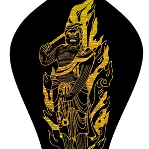 Good Luck Buddah Statu Post Card Size Adult Scratch Art Heals the Heart ...