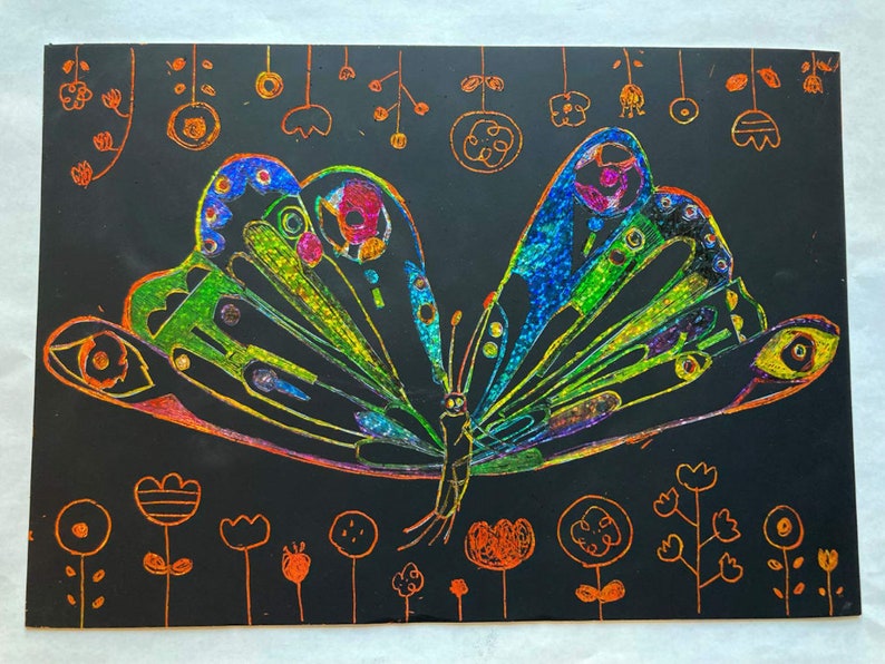 Eric Carle's the Very Hungry Caterpillar Scratch Art - Etsy