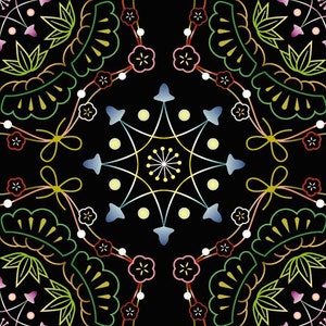 Season's Flowers Mandara Scratch Art Book Japanese Scratch Art ...