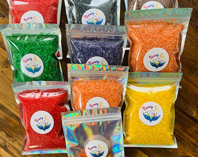 Rice Filler, Sensory Bin Filler, Sensory Bin Rice, Colored Rice - Etsy