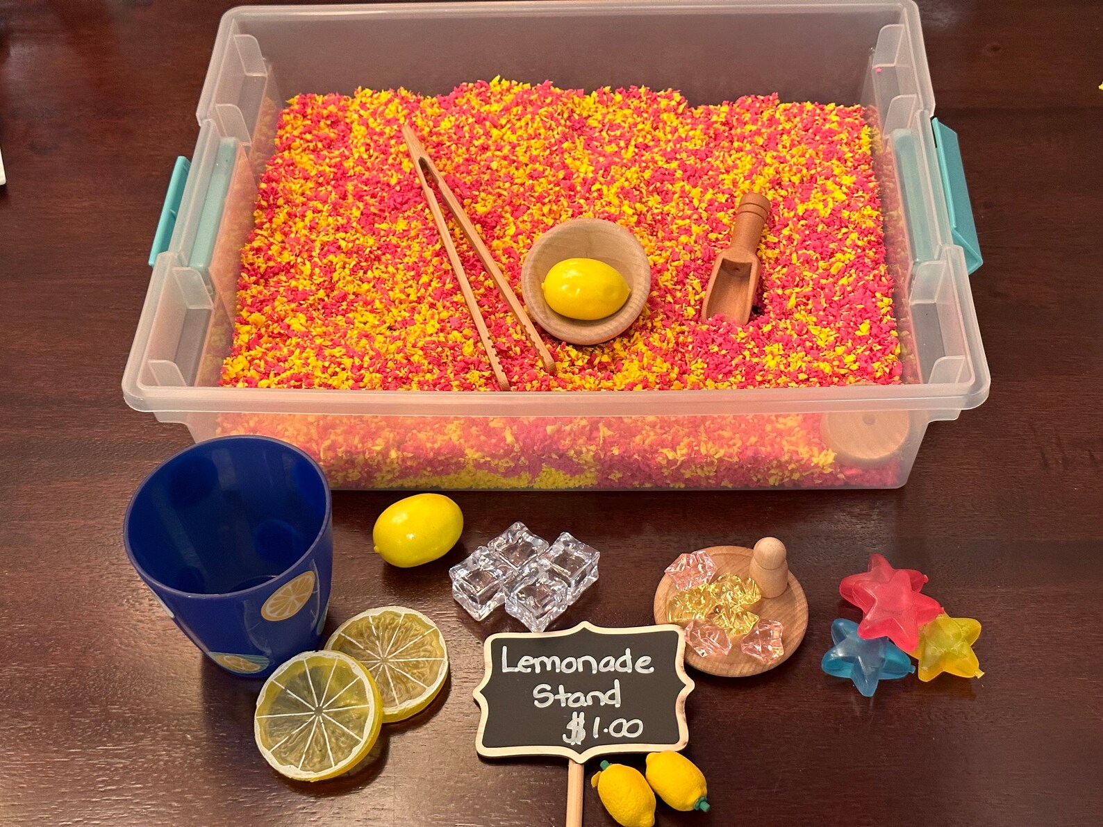 Sensory Bin Lemonade Sensory Bin Summer Sensory Bin - Etsy