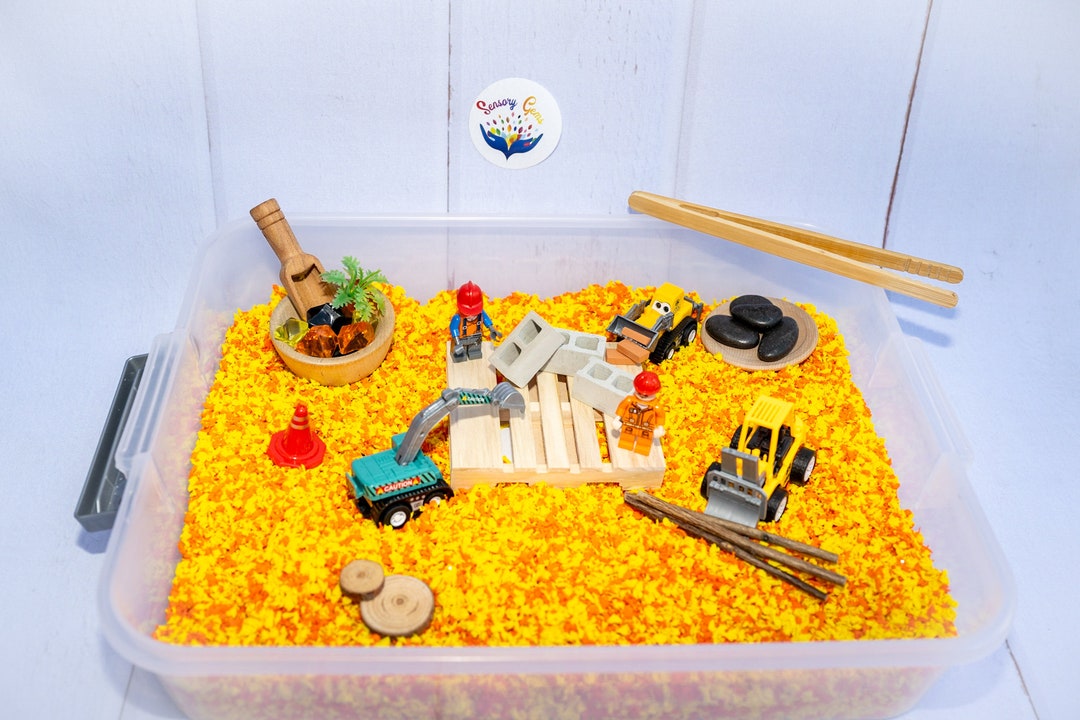 Sensory Bin, Construction Sensory Bin, Unique Childrens Gift, Kids ...