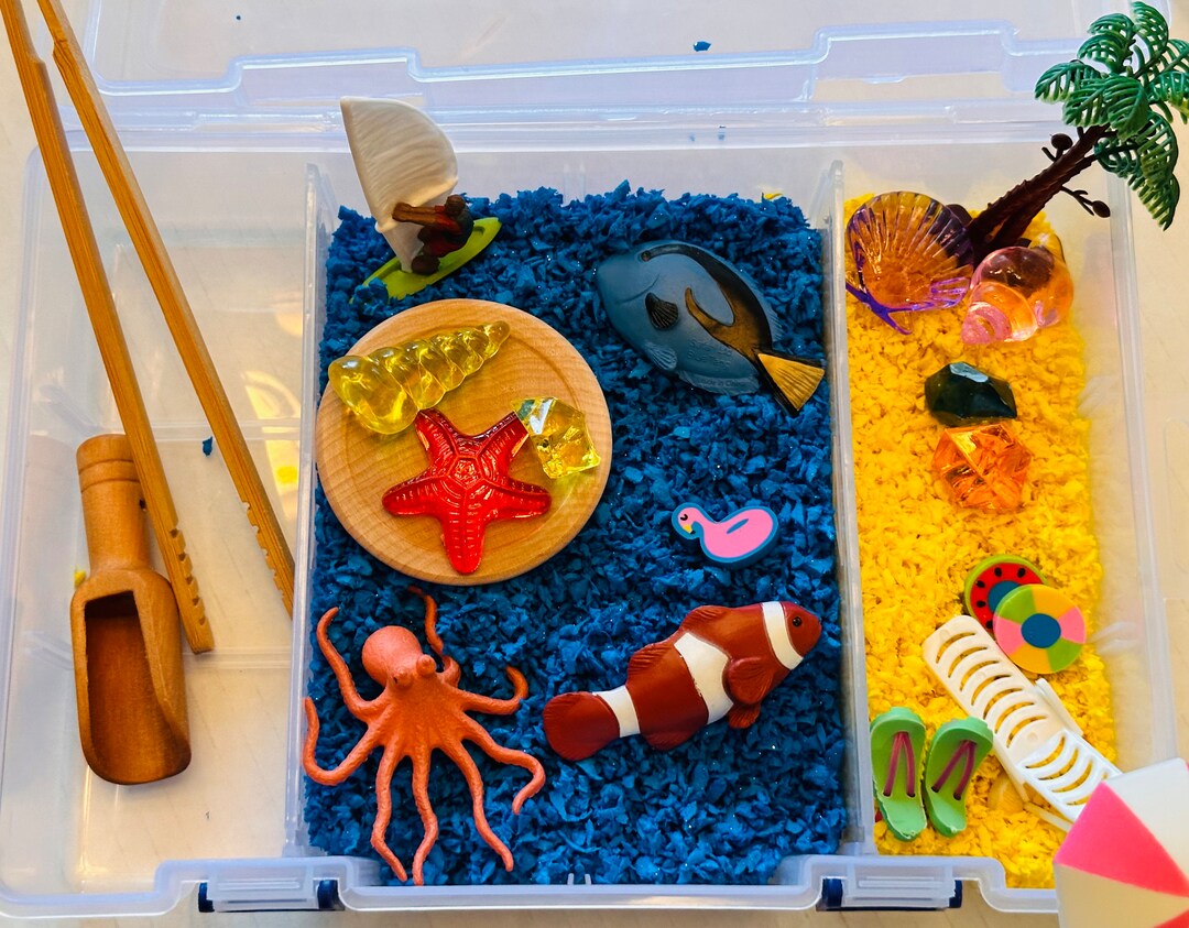 Beach Life Sensory Bin, Sensory Bin, Sensory Activity, Beach Kit for ...