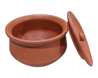 Clay Pot Biryani Pot With Cover Unglazed Terracotta Cookware, Earthen ...