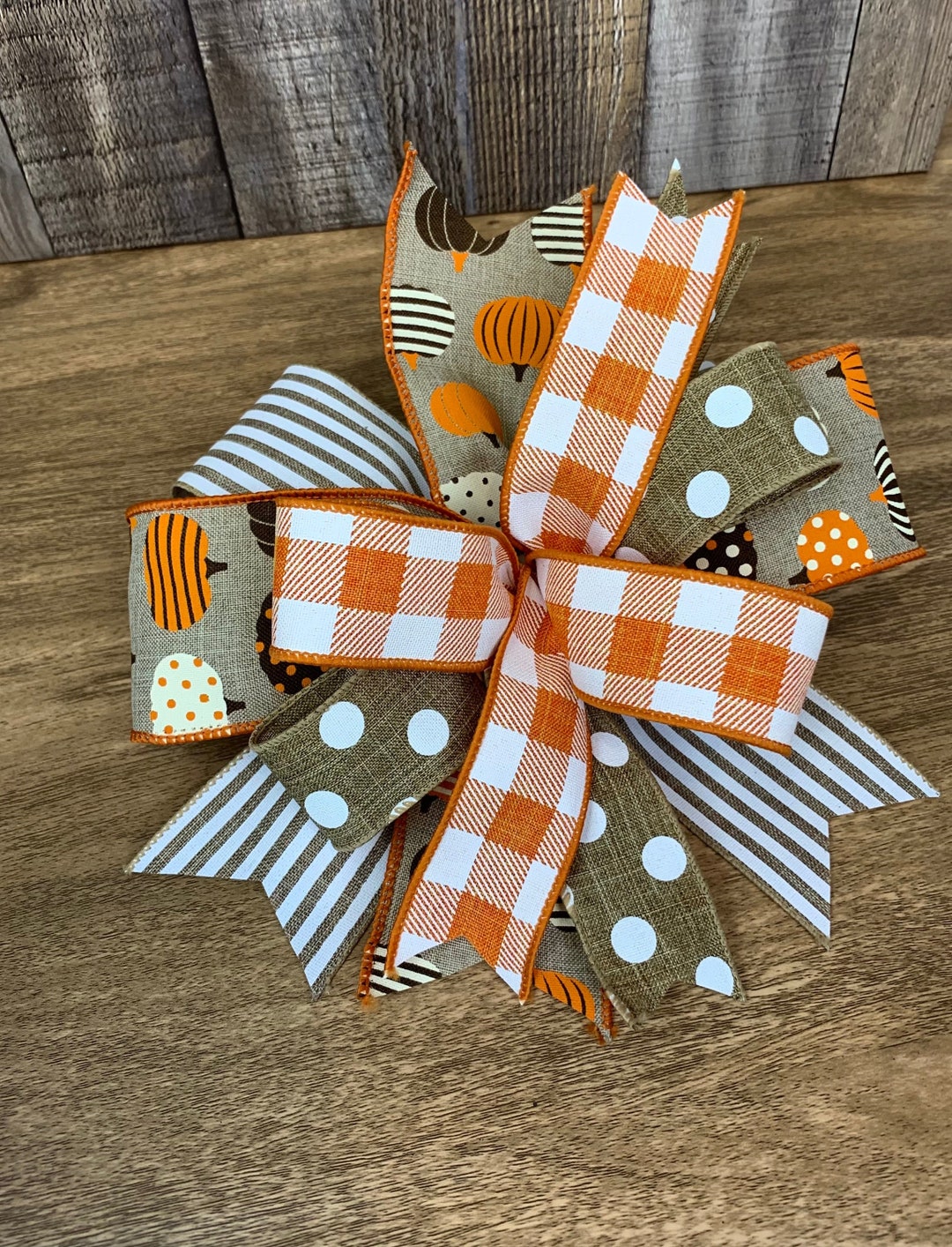 Fall Lantern Bow, Pumpkin Bow, Autumn Bow, Fall Wreath, Halloween Bow ...
