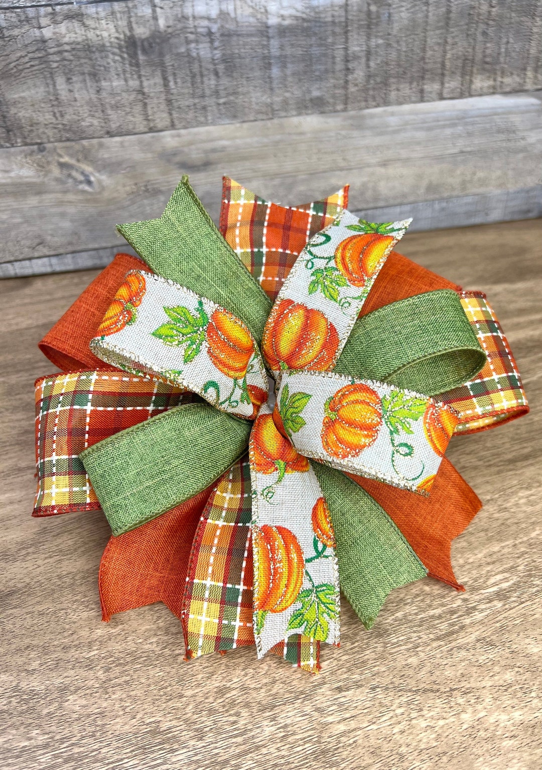 Fall Lantern Bow, Pumpkin Bow, Autumn Bow, Fall Wreath, Halloween Bow ...