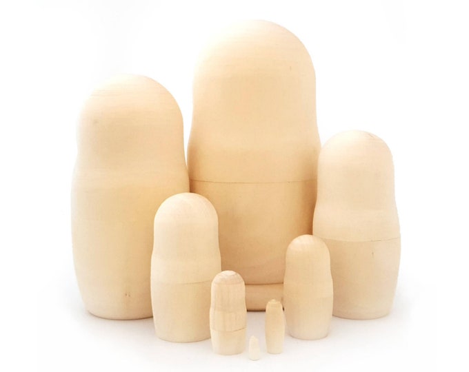 Blank Russian Dolls 8.3 21cm 8 Pieces Set Wooden Nesting Dolls ...