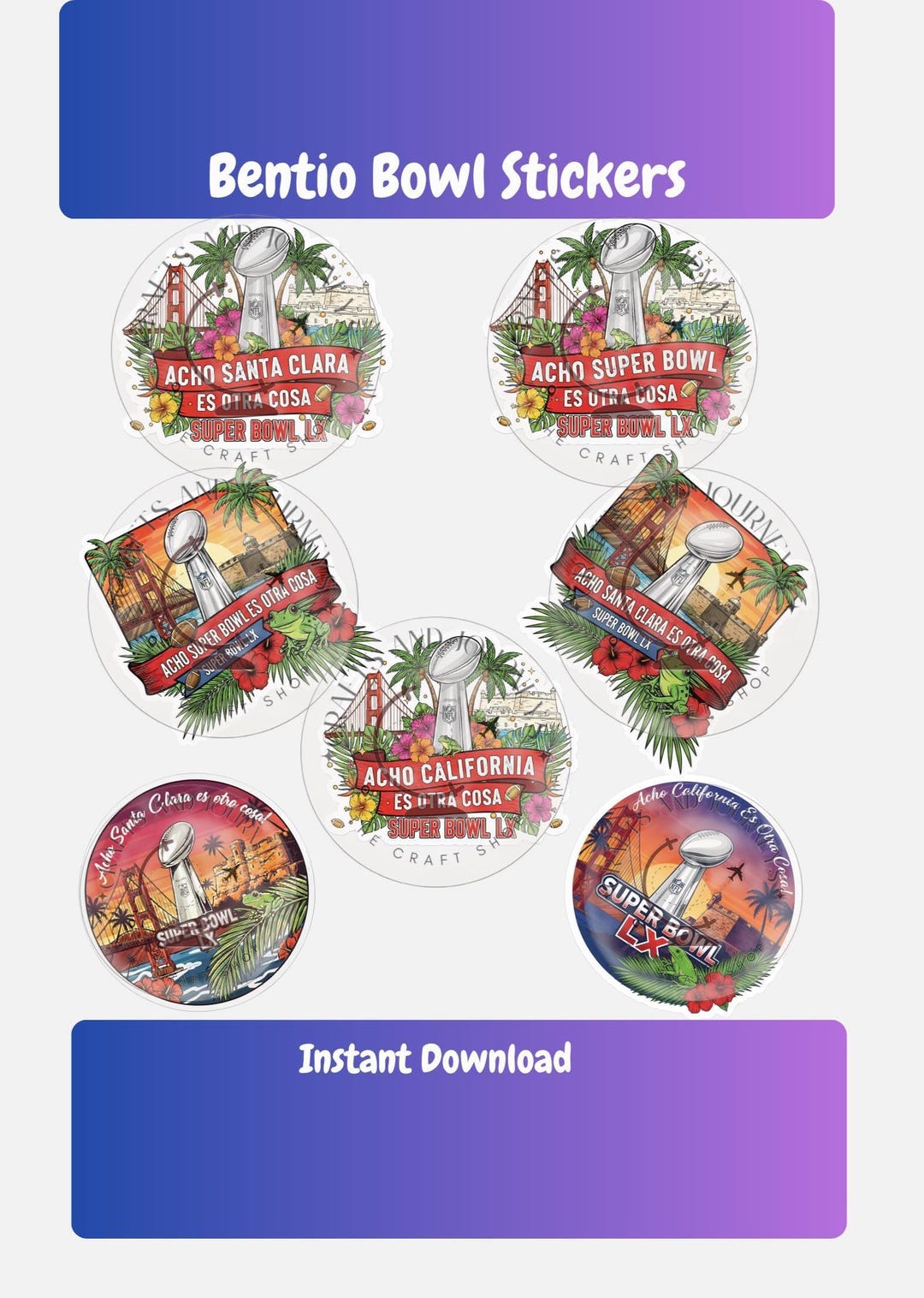 Acho Super Bowl Stickers - Etsy