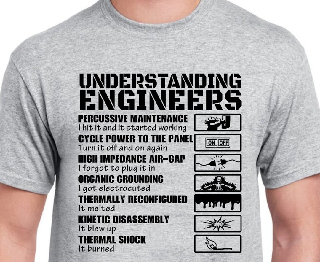 Funny Engineer T-shirt: Understanding Engineers Design - Etsy UK