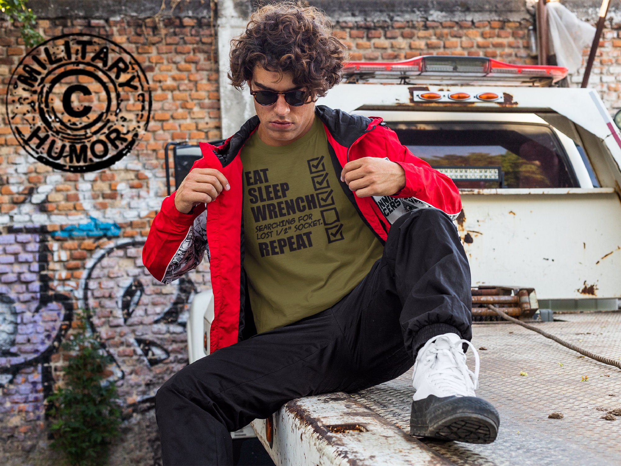 Engineers T-shirt Mechanic T-shirt Eat Sleep Wrench Repeat Gift for ...