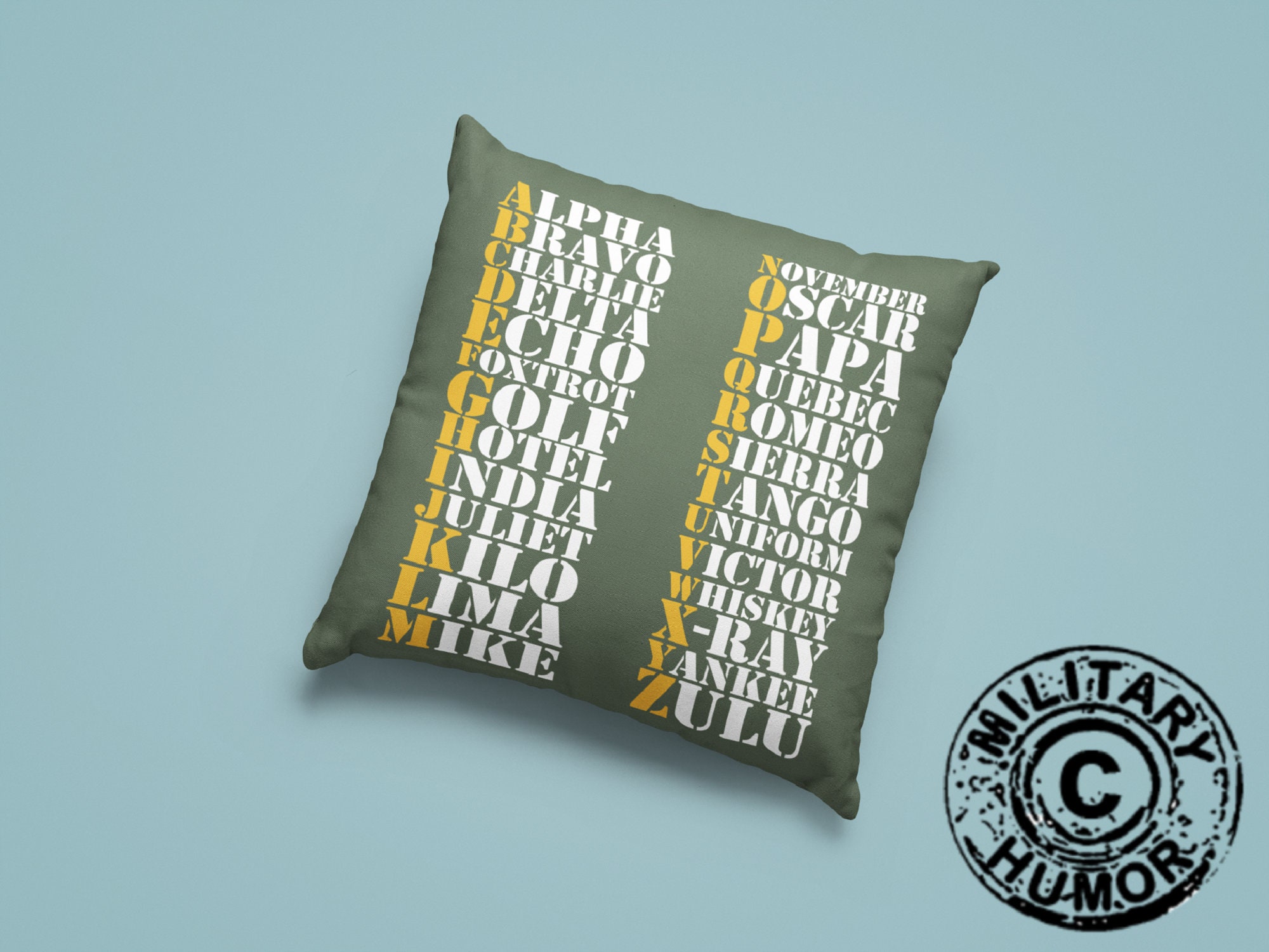 Phonetic Alphabet Cushion Cover, NATO Phonetic Alphabet, Educational ...