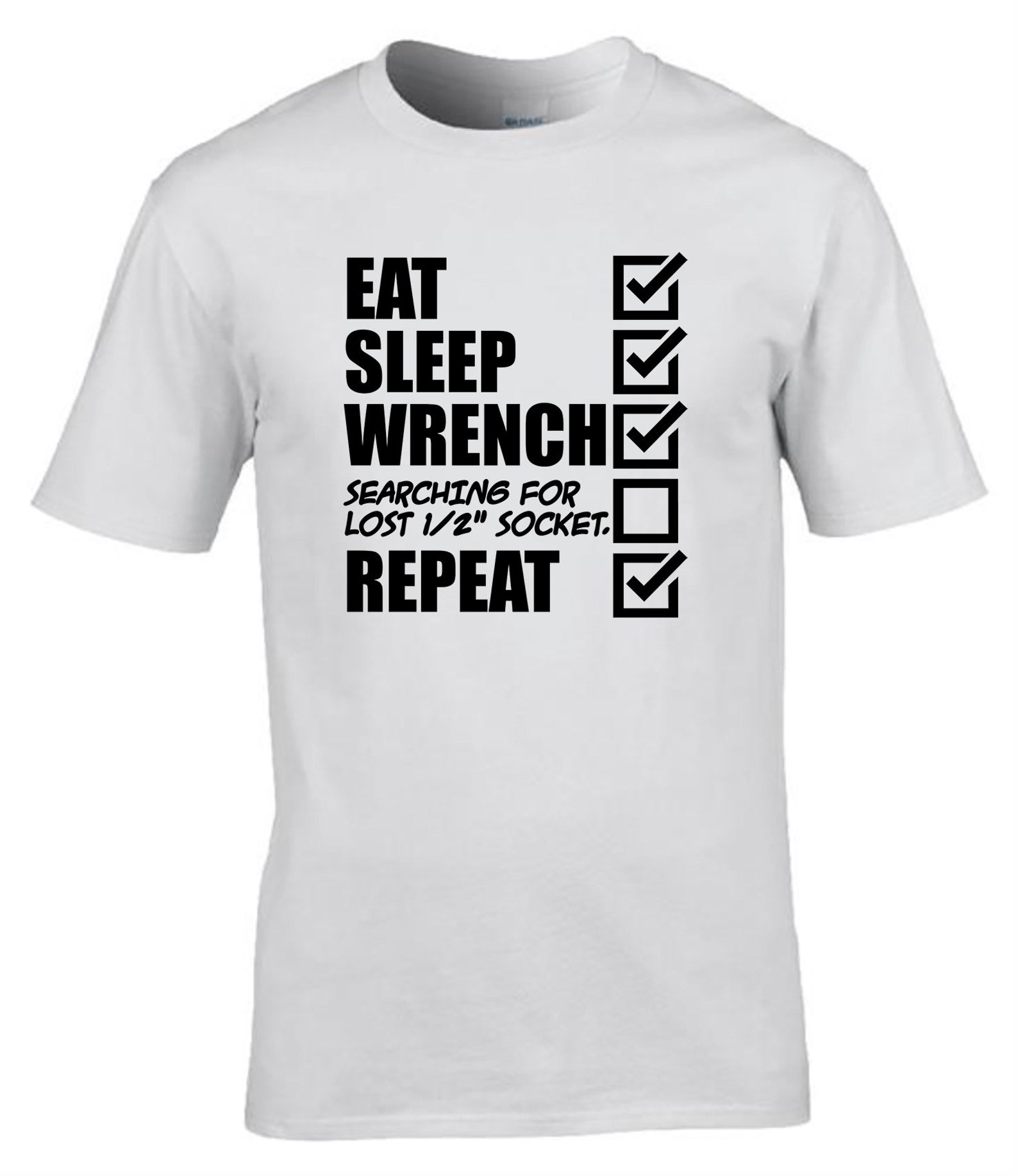 Engineers T-shirt Mechanic T-shirt Eat Sleep Wrench Repeat Gift for ...