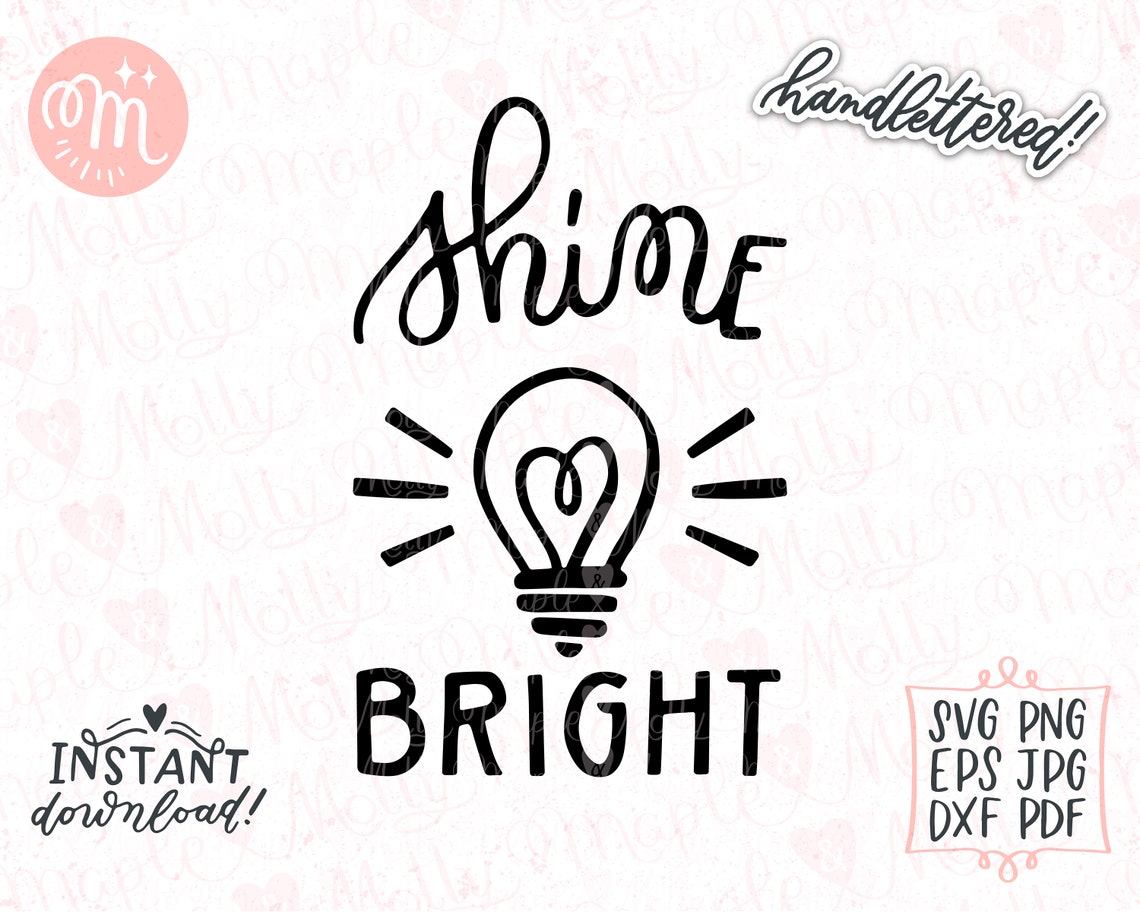 Shiny Bright Svg | Self Love Body Positive Svg | Motivational Svg ...