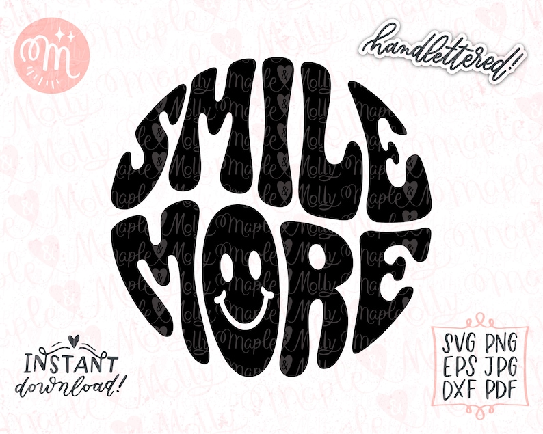 Smile More Svg Happy Svg Good Vibes Svg Be Happy Svg - Etsy
