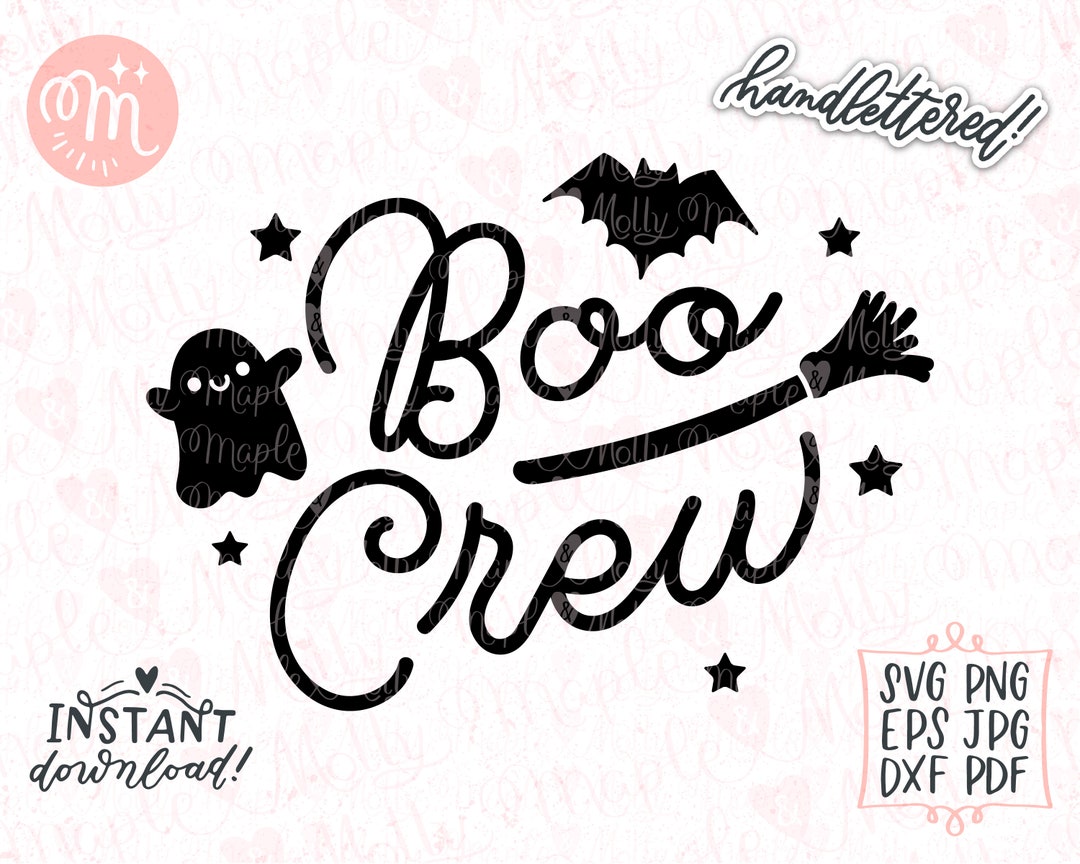 Halloween Svg, Boo Crew Svg, Cute Ghost Svg, Halloween DIY Svg, Spooky ...
