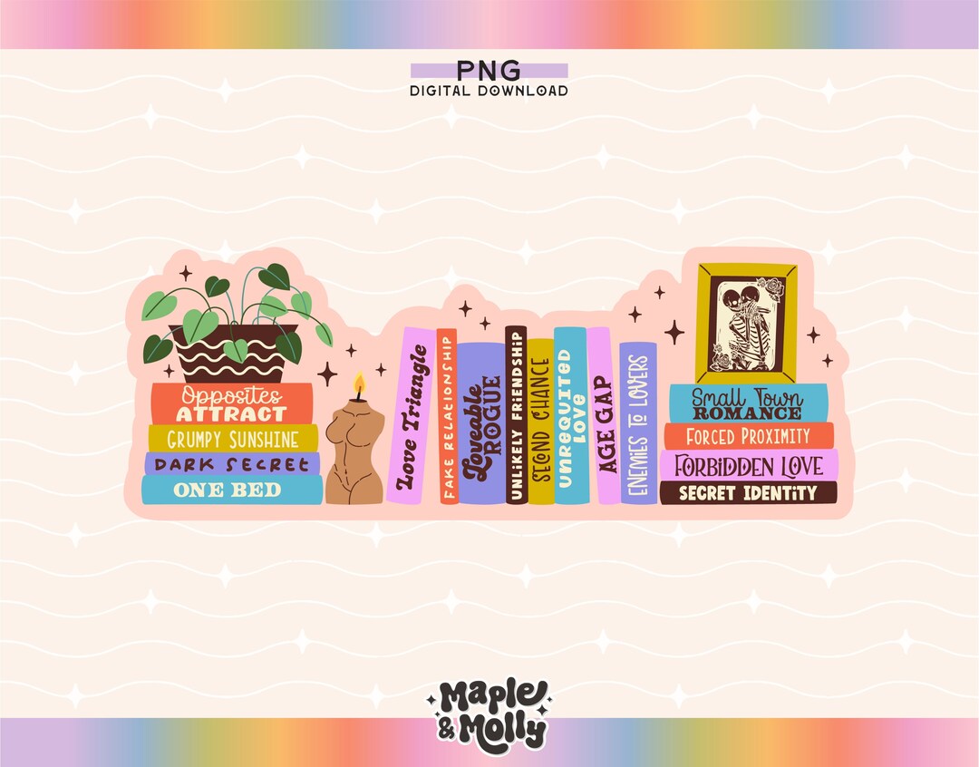 Romance Book Tropes Png Bookshelf Bookish Smut Romantasy Reading ...