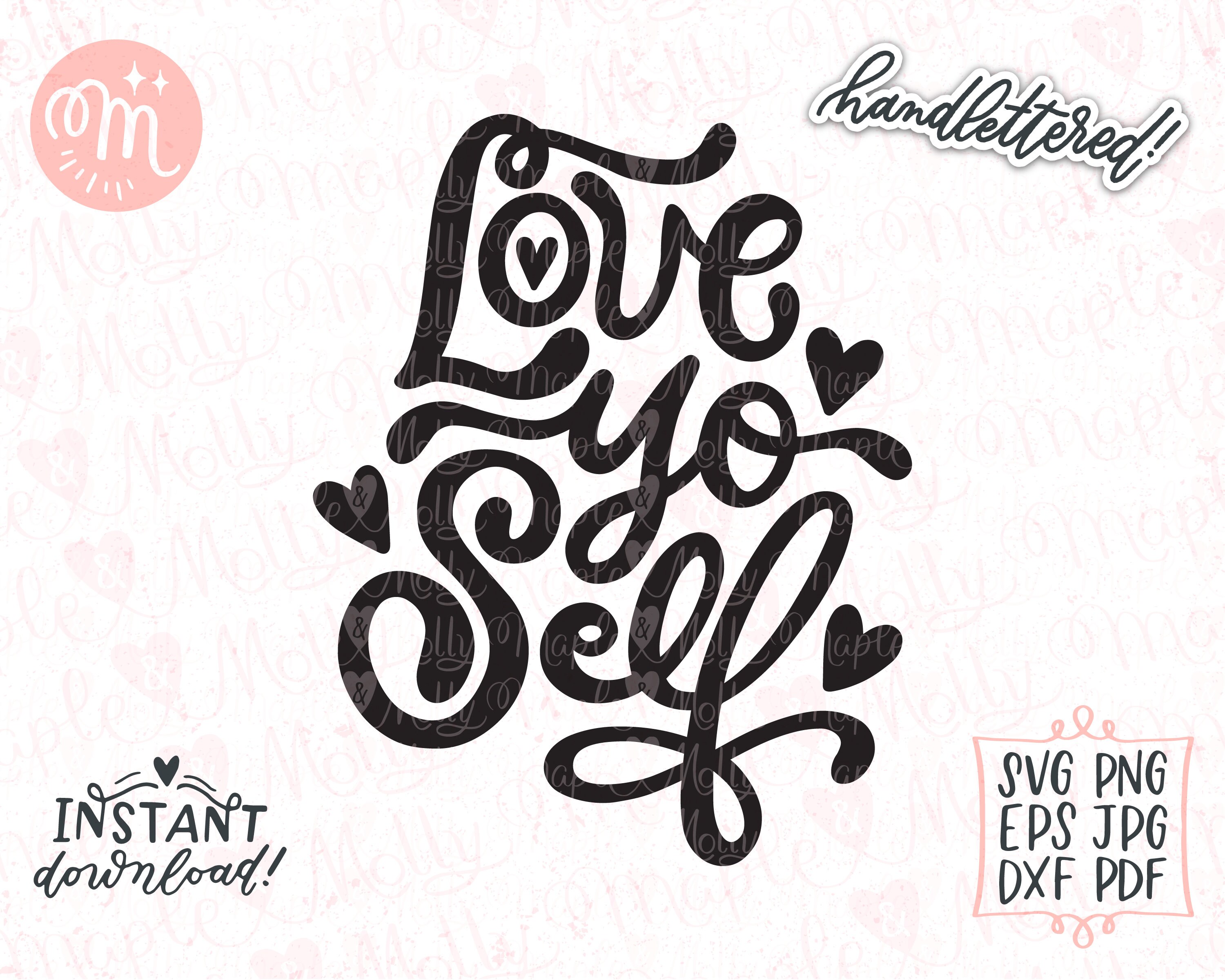 Love Yo Self Svg Love Yourself Svg Positive Svg - Etsy