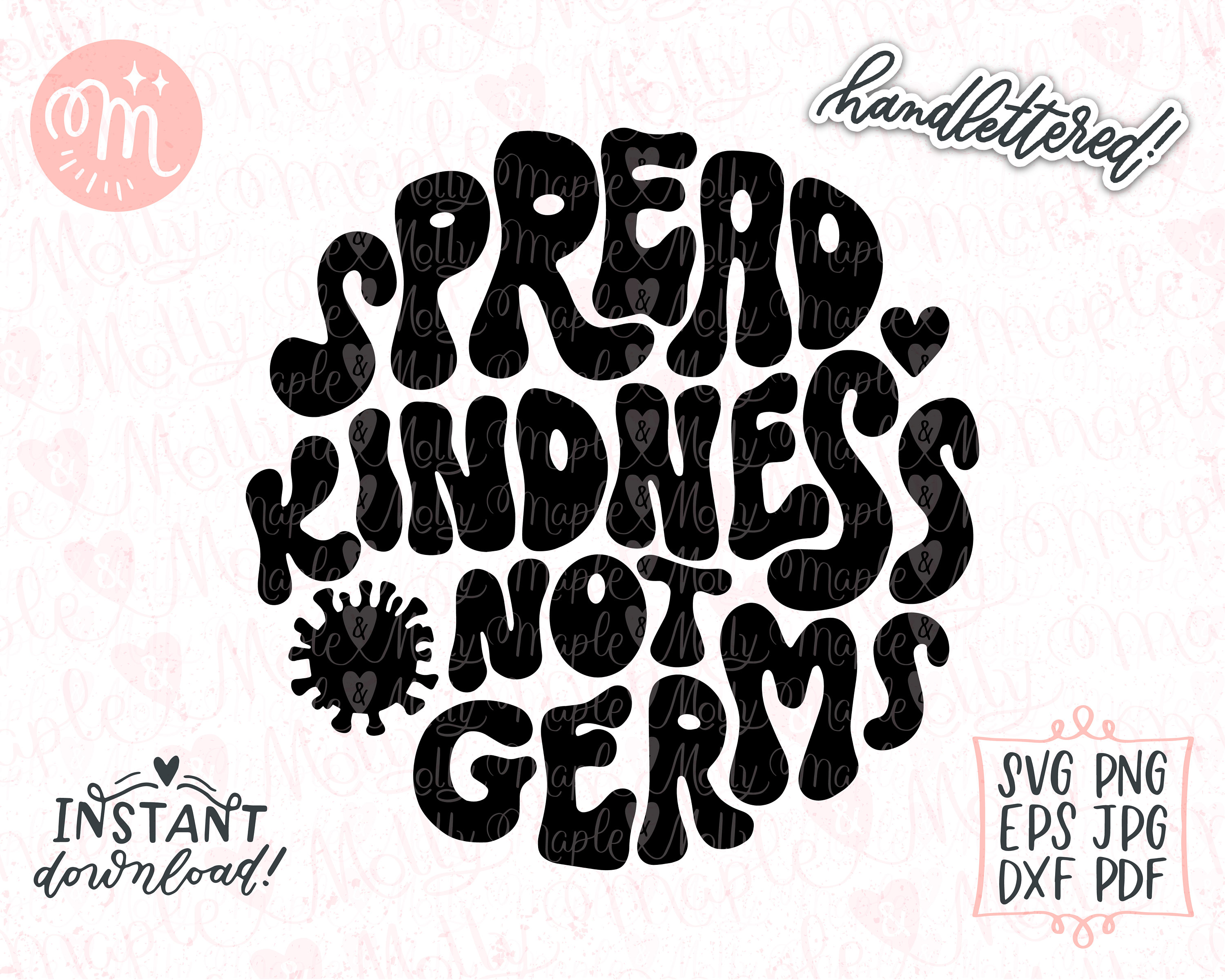 Spread Kindness Not Germs Svg Positive Svg Motivational - Etsy