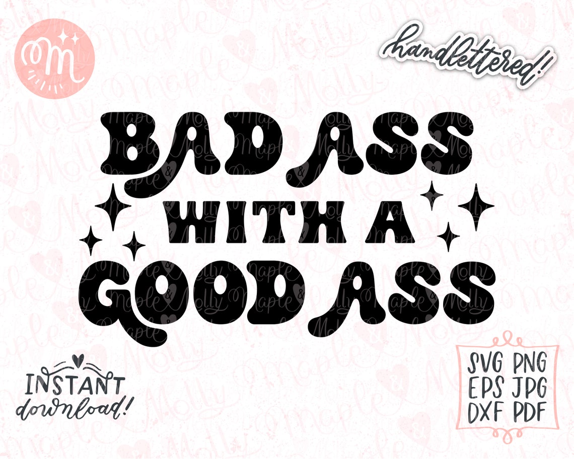 Bad Ass With A Good Ass Svg Cute Gym Svg Workout Svg Self - Etsy