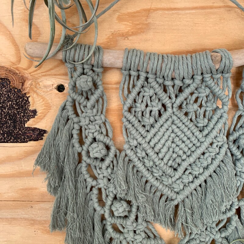 Blue Macrame Wall Hanging - Etsy