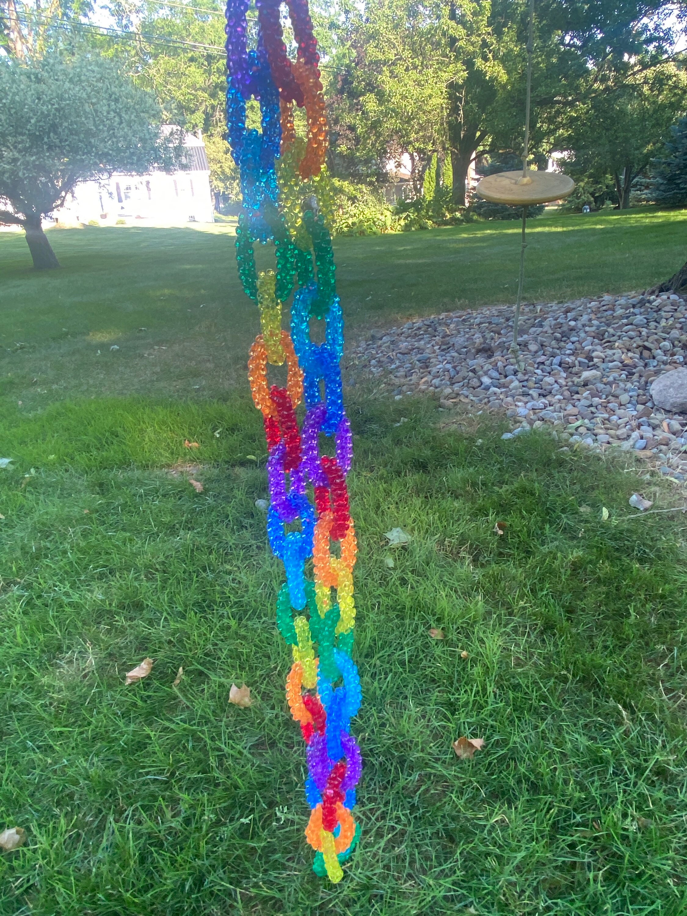 Rainbow Kandi Flag Chain - Etsy UK