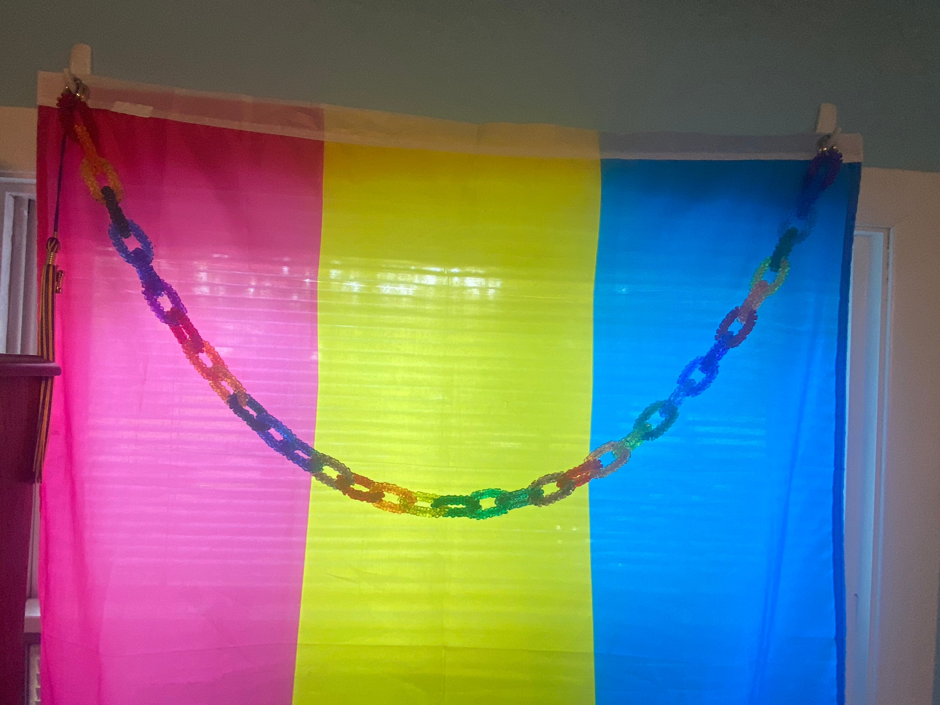 Rainbow Kandi Flag Chain - Etsy UK