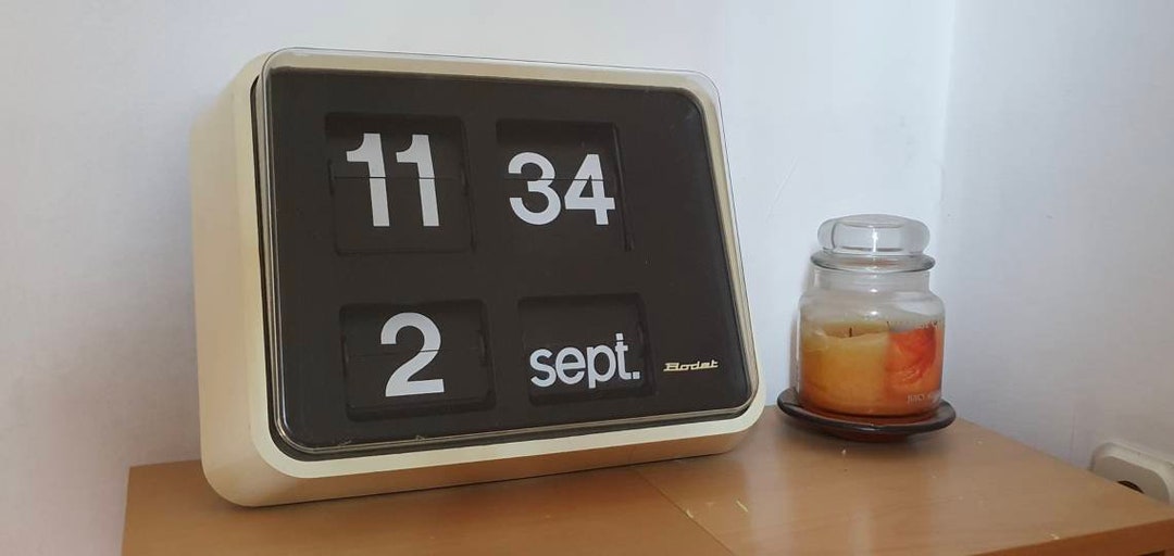 Bodet ,flip Clock,master Clock 220v,with Month&date,age Solari Udine - Etsy
