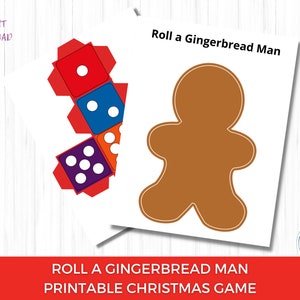 Roll A Gingerbread Man- Fun Printable Christmas Games for Families ...