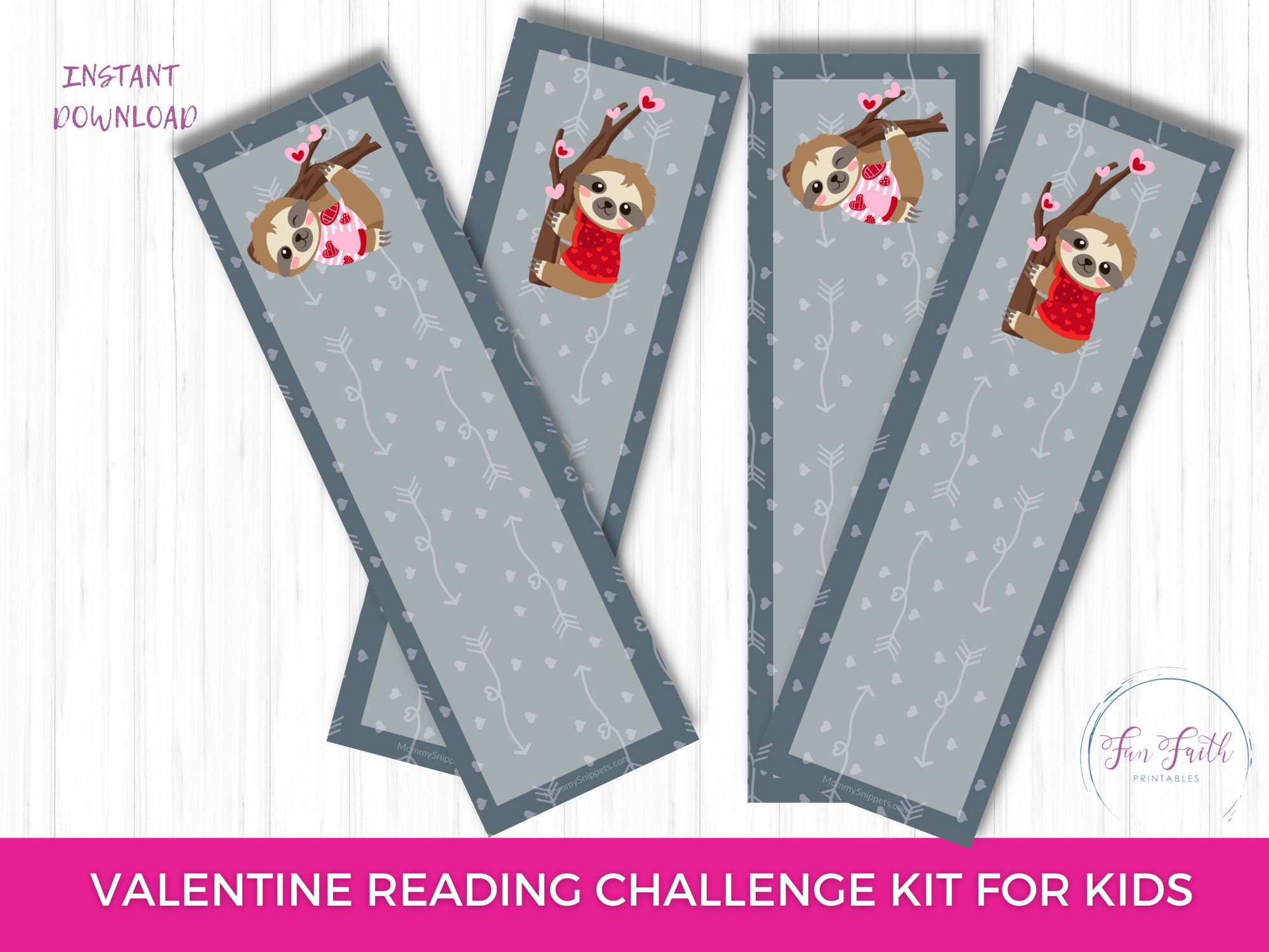 Printable Valentine Reading Challenge for Kids, Kids Reading Log ...