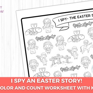 I Spy Easter Printable, Printable Easter Games for Kids, Easter Basket ...