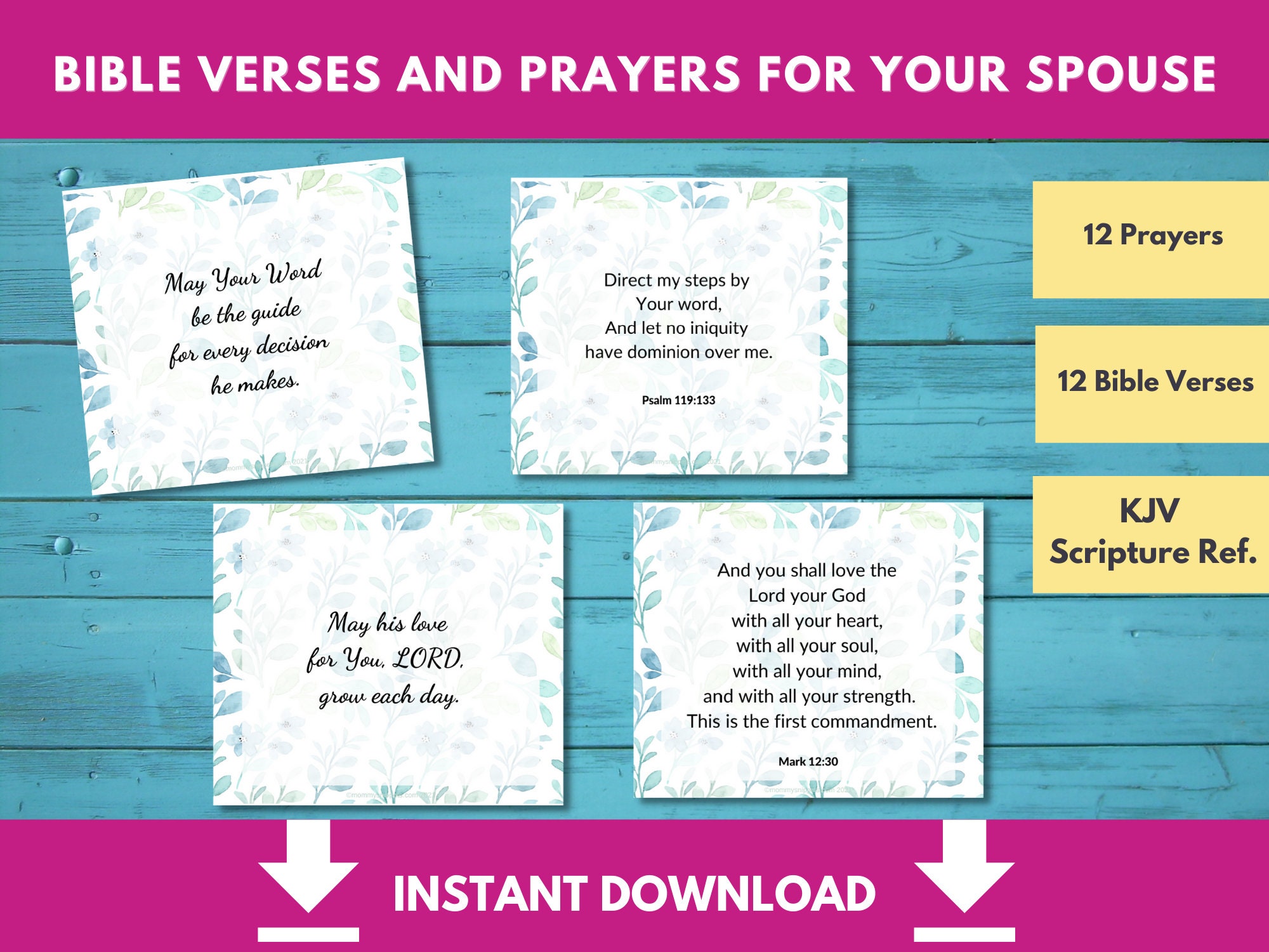 Bible Verses for Husbands Bible Study Scripture Cards | Etsy