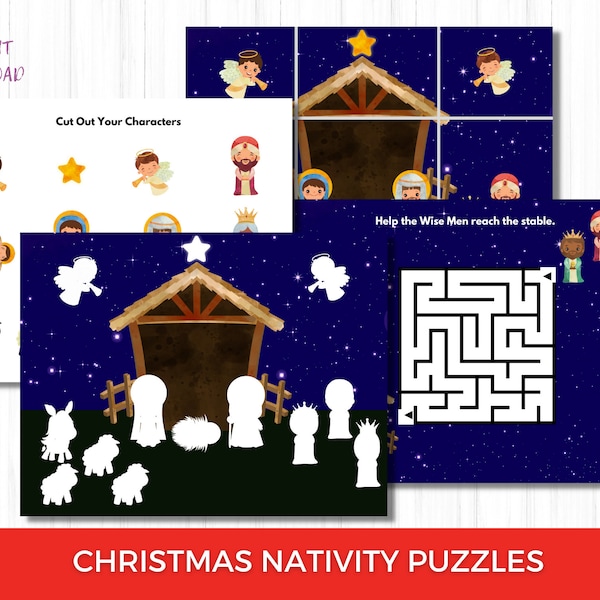Nativity Puzzle - Etsy