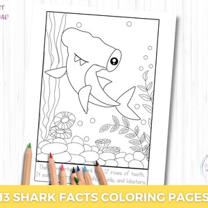 Facts About Sharks Coloring Pages, Printable Coloring Sheets for Kids ...