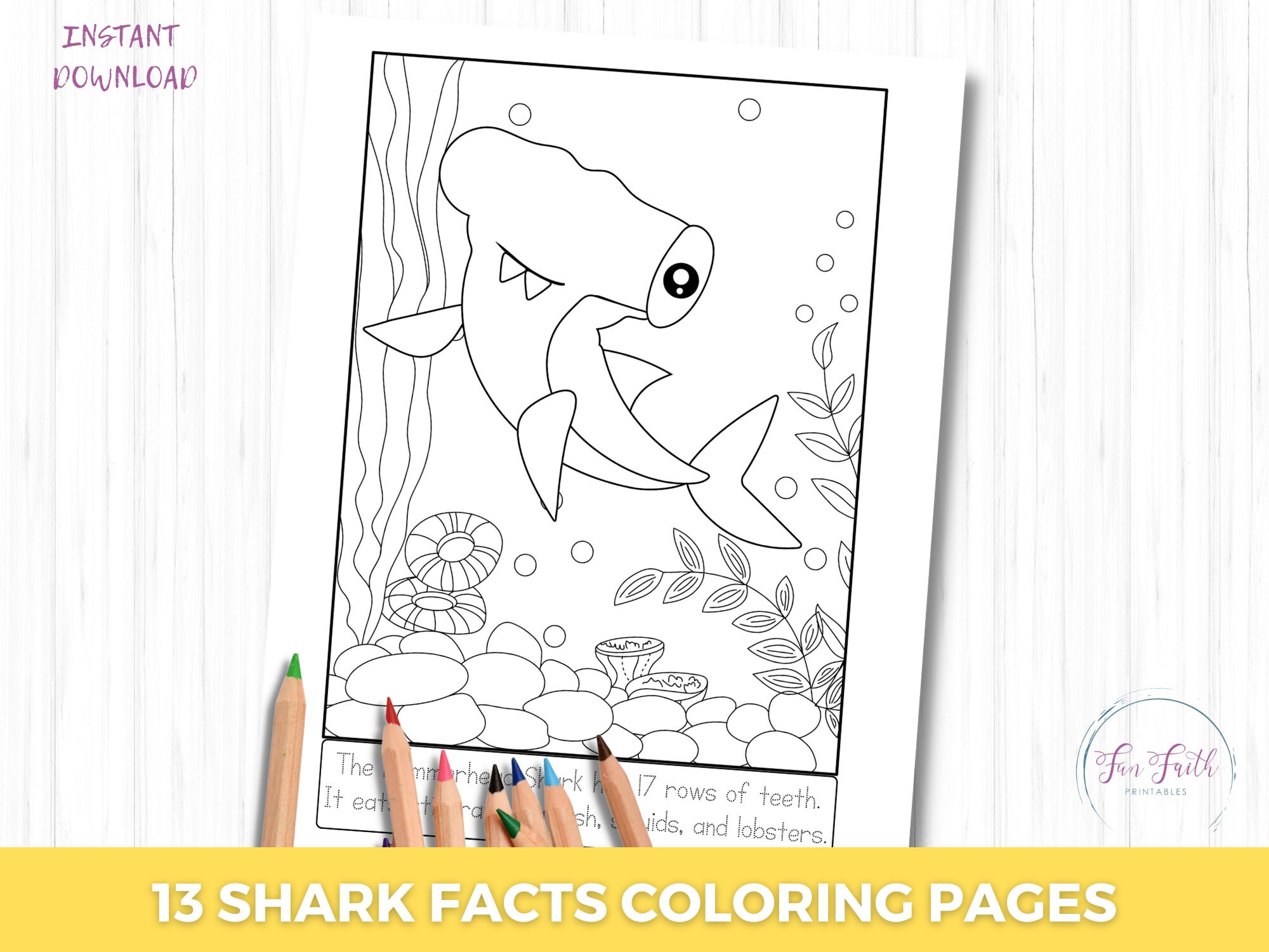 Facts About Sharks Coloring Pages, Printable Coloring Sheets for Kids ...