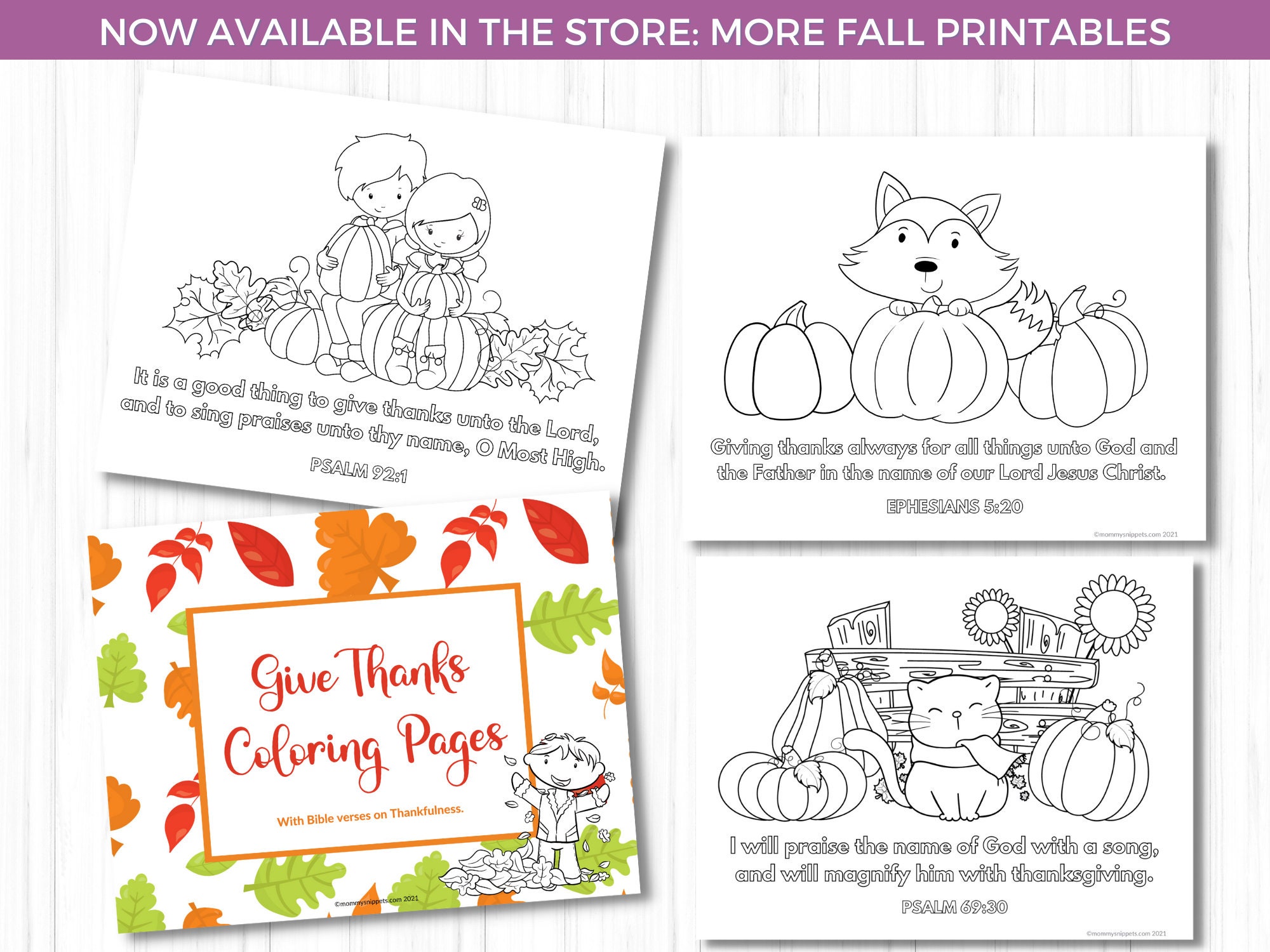 Printable Fall Coloring Bookmarks Cute Bookmark Bookmark Set 4 Color ...