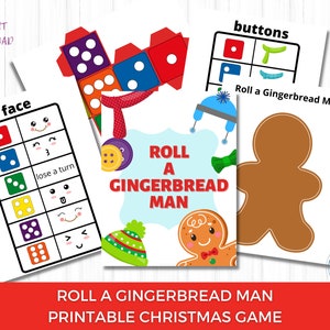 Roll A Gingerbread Man- Fun Printable Christmas Games for Families ...