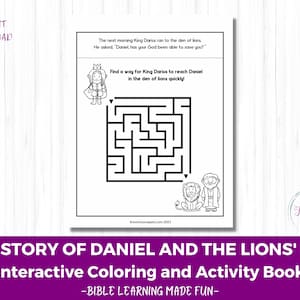 Daniel and the Lions Den Coloring Pages – Kids Bible Study Activity ...