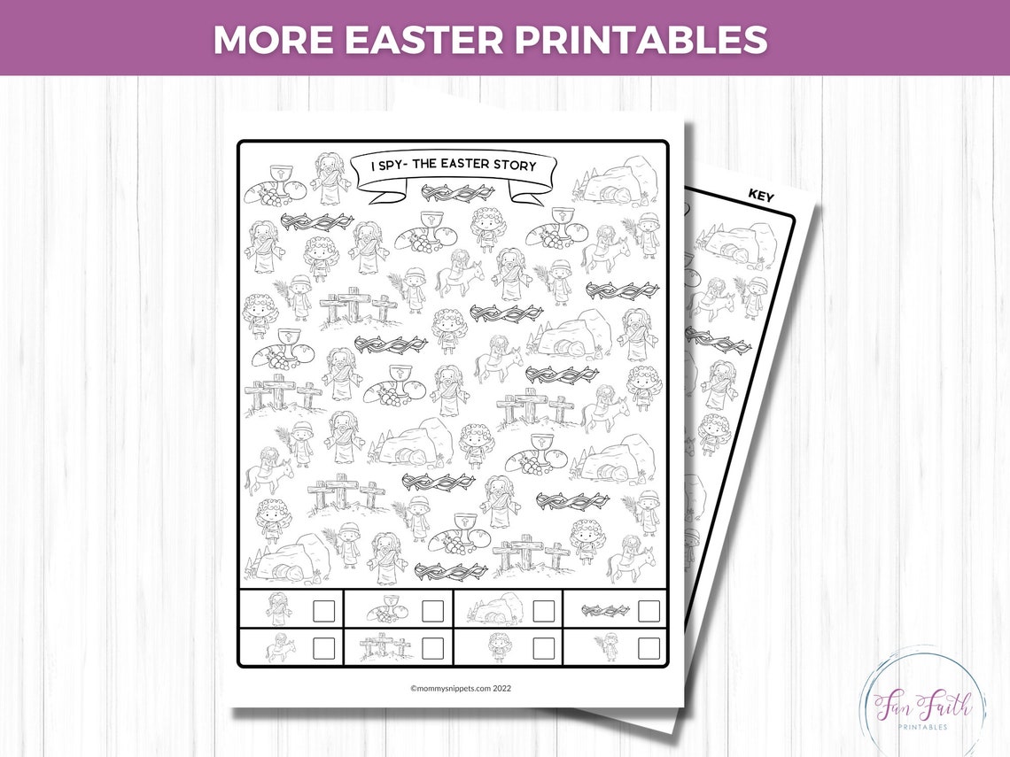 Easter Story Game, Easter Basket Stuffers, Christian Easter Printable ...