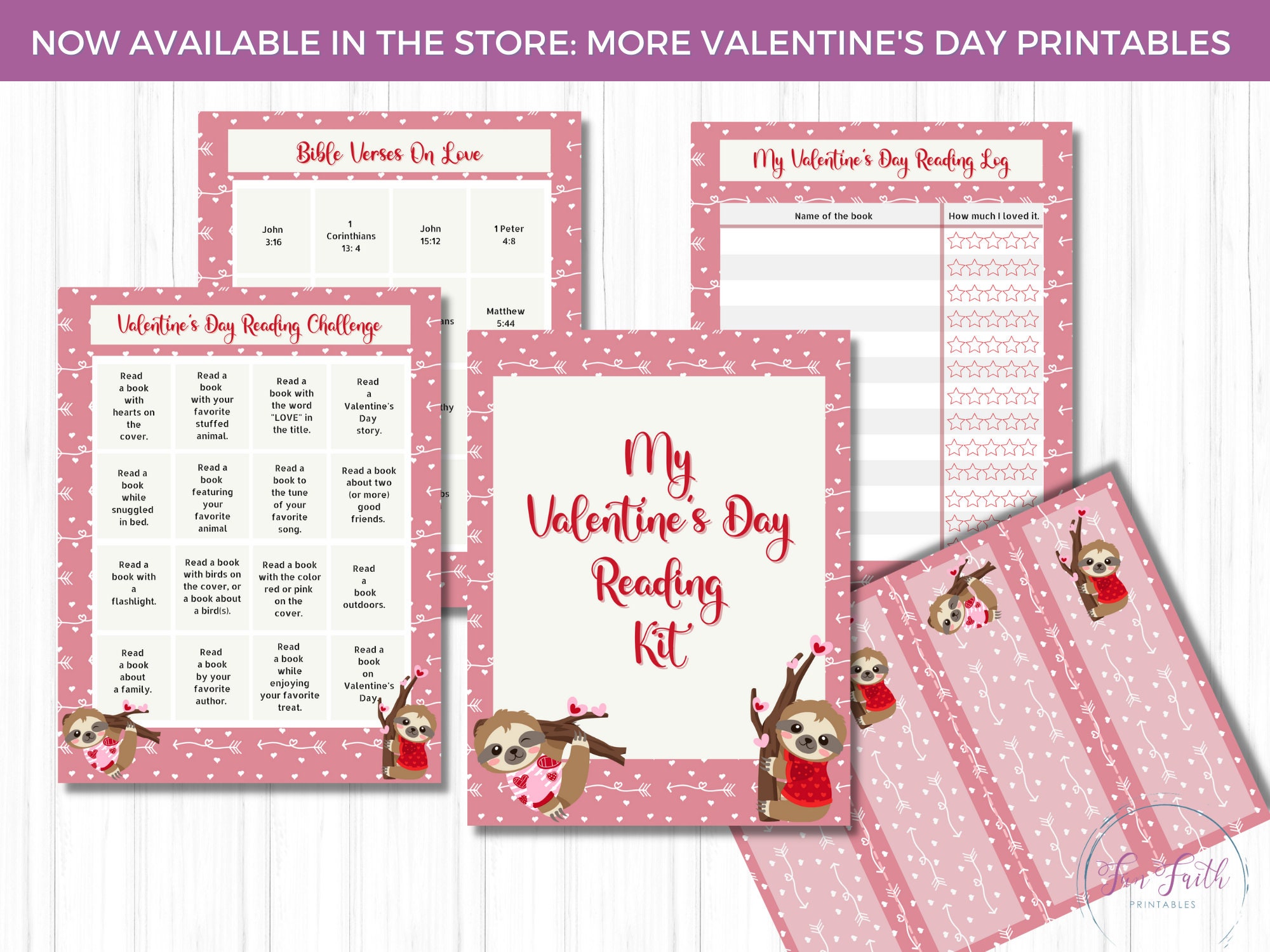 Printable Valentine Reading Challenge for Kids, Kids Reading Log ...