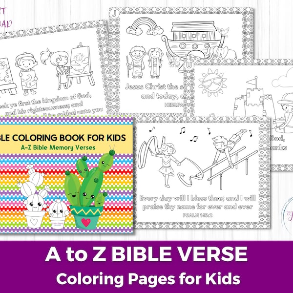Kids Scripture Coloring Page - Etsy