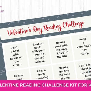 Printable Valentine Reading Challenge for Kids, Kids Reading Log ...
