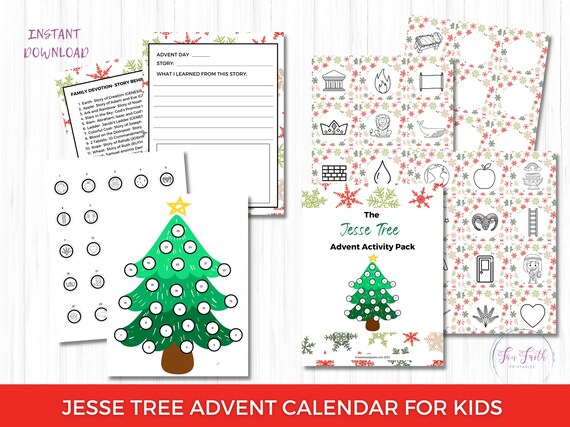 Jesse Tree Advent Calendar for Kids A Family Christmas Advent | Etsy
