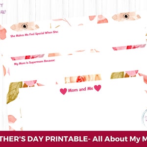 Mother's Day Printable All About My Mom Printable | Etsy