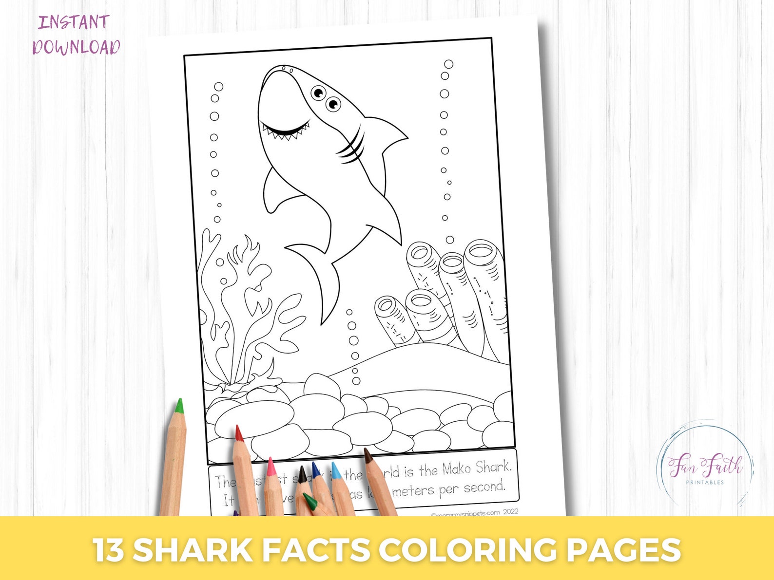 Facts About Sharks Coloring Pages, Printable Coloring Sheets for Kids ...
