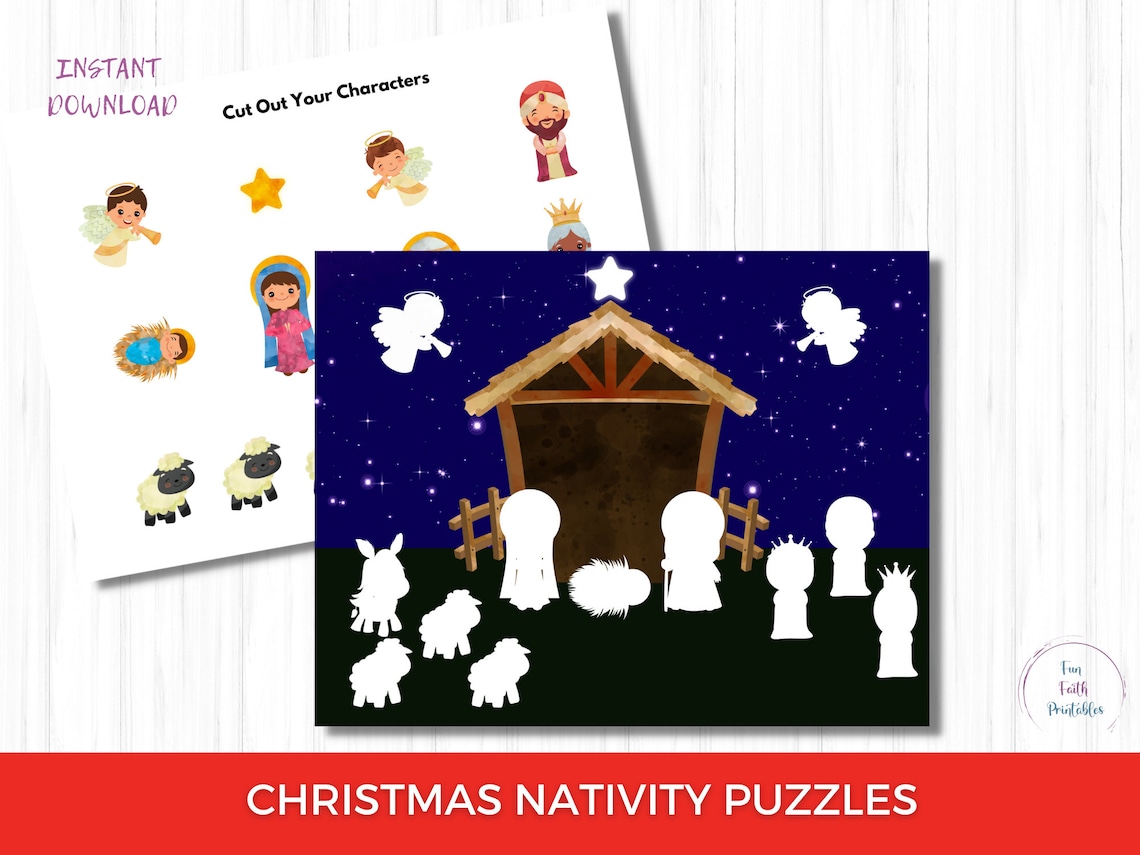 Christmas Nativity Activity Puzzle, Christmas Puzzles for Kids ...